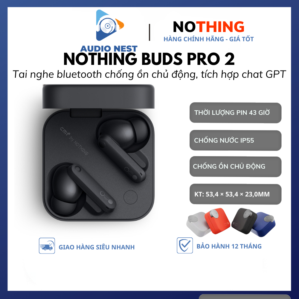 Tai Nghe Bluetooth Nothing Buds Pro 2 ( B172 ), Pin 43h Chính Hãng ...