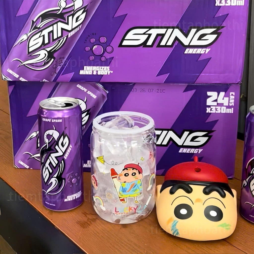 1 Lon Lẻ Nước Tăng Lực Sting Nho Grape Spark (330ml/lon) Sting Năng ...