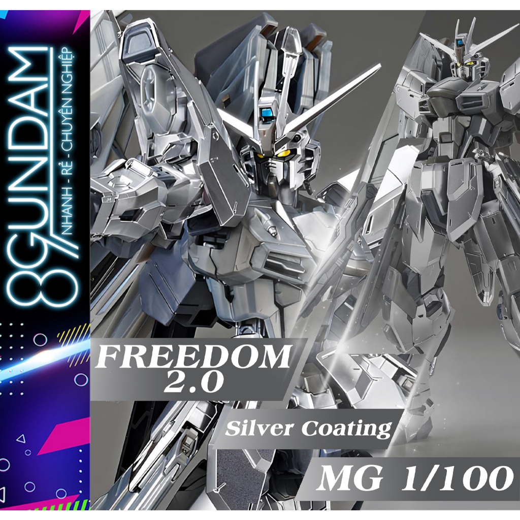 [CÓ SẴN] Mô Hình Lắp Ráp MG 6650 Freedom Fighter 2.0 - Silver Coating ...