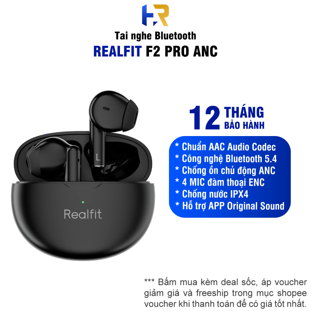 Tai Nghe Bluetooth Realfit F2 Pro ANC | Bluetooth 5.4 | Chống Ồn ANC ...