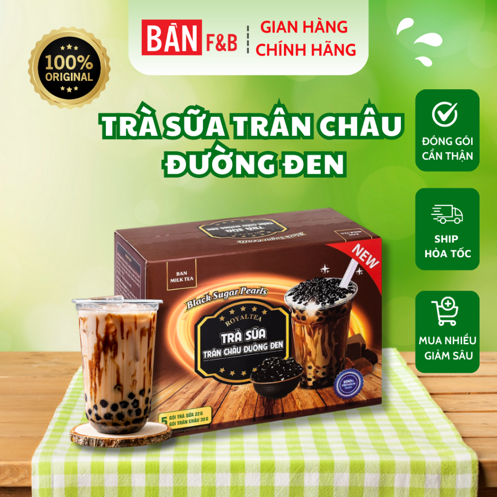 (Best Seller) Trà Sữa Trân Châu Đường Đen Bản F&B, Đậm Vị Trà, Ngậy Vị ...