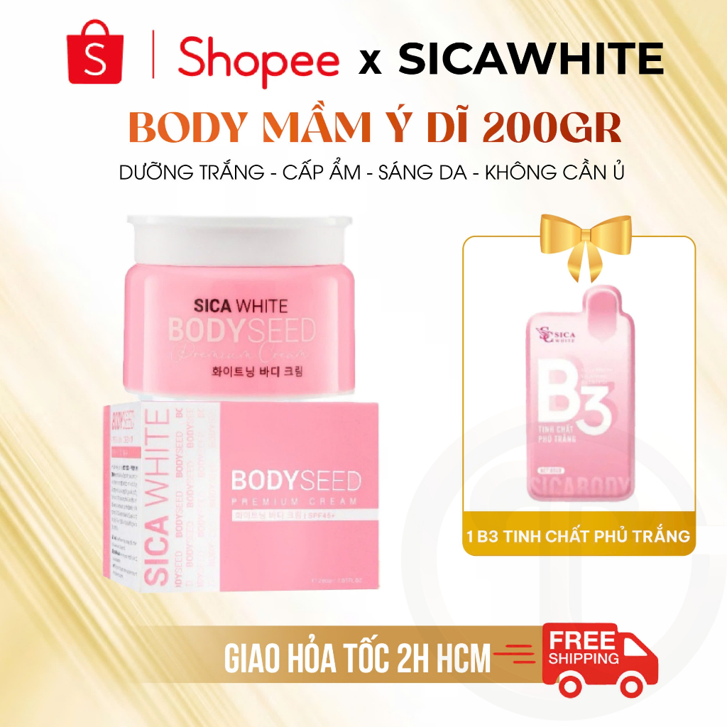 Kem Sica White Body Mầm Ý Dĩ 150G, Body Seed Dưỡng Ẩm, Trắng Sáng (Tặng ...