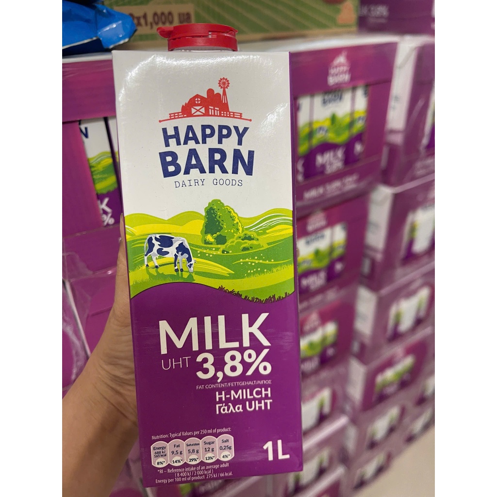 Sữa tươi Happy Barn 3,8% hộp 1 lít | Shopee Việt Nam