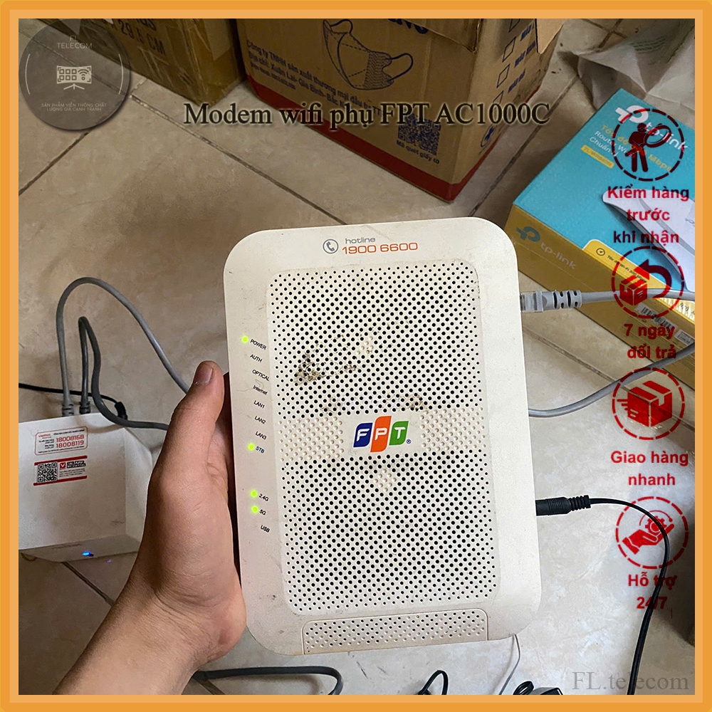 Wifi phụ FPT AC1000C FLtelecom tốc độ ổn định 2.4G,5.0G HÀNG CŨ giống ...