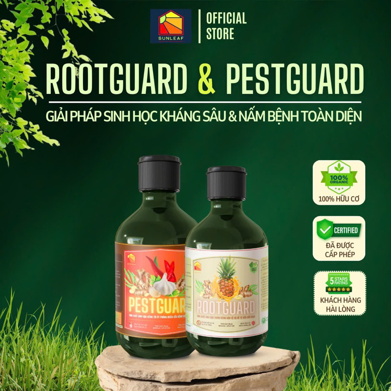Combo Tinh chất trừ nấm & sâu bệnh sinh học hữu cơ - ROOTGUARD & PESTGUARD | Shopee Việt Nam