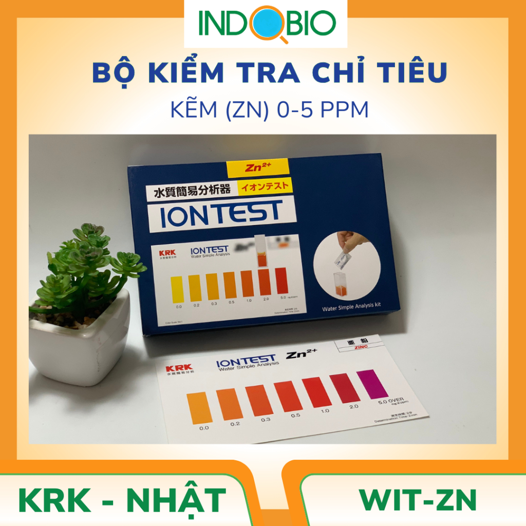 [HÀNG CÓ SẴN] BỘ TEST KẼM TRONG NƯỚC THẢI WIT-ZN, 0-5.0 PPM KRK-NHẬT ...