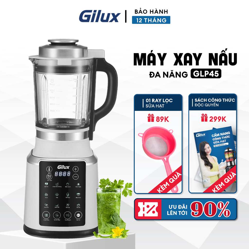 Máy làm sữa hạt GILUX GLP45 cao cấp + TẶNG sách công thức sữa hạt - bảo ...