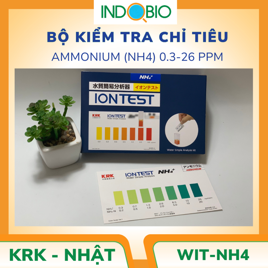 [HÀNG CÓ SẴN] BỘ TEST NHANH AMONI WIT-NH4 0-26 PPM TRONG NƯỚC THẢI KRK ...