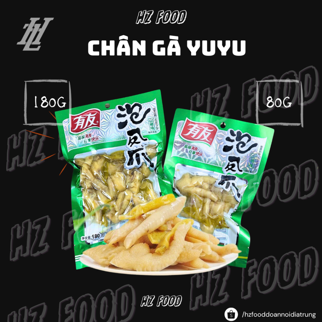 Chân Gà YuYu Gói 80g - Gói 180g Ăn Vặt Nội Địa Trung Quốc HZ FOOD | Shopee Việt Nam