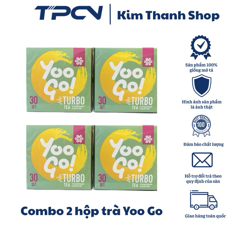 4 hộp Trà thảo mộc Yoo Go Turbo Tea của Siberian Hỗ trợ thanh lọc cơ ...