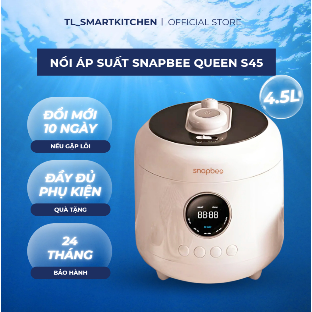 Nồi Áp Suất SNAPBEE QUEEN S45 Dung Tích 4,5 Lít, 2 Lòng Nồi, Nhỏ Gọn ...