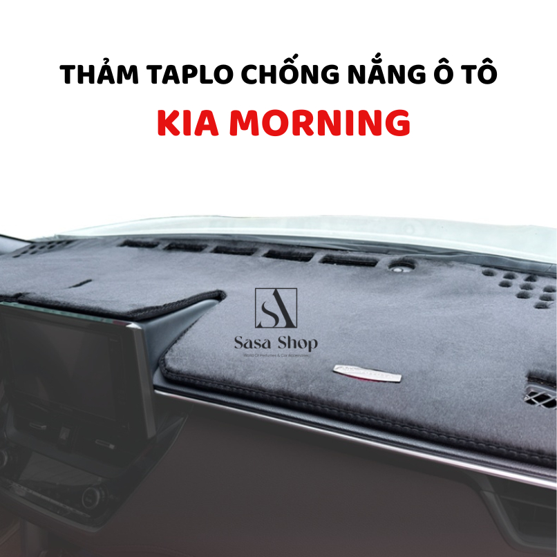Thảm taplo Kia MORNING, Soluto, Sportage, Carens, Rondo Nhung lông Cừu và Da Cacbon Cao Cấp ...