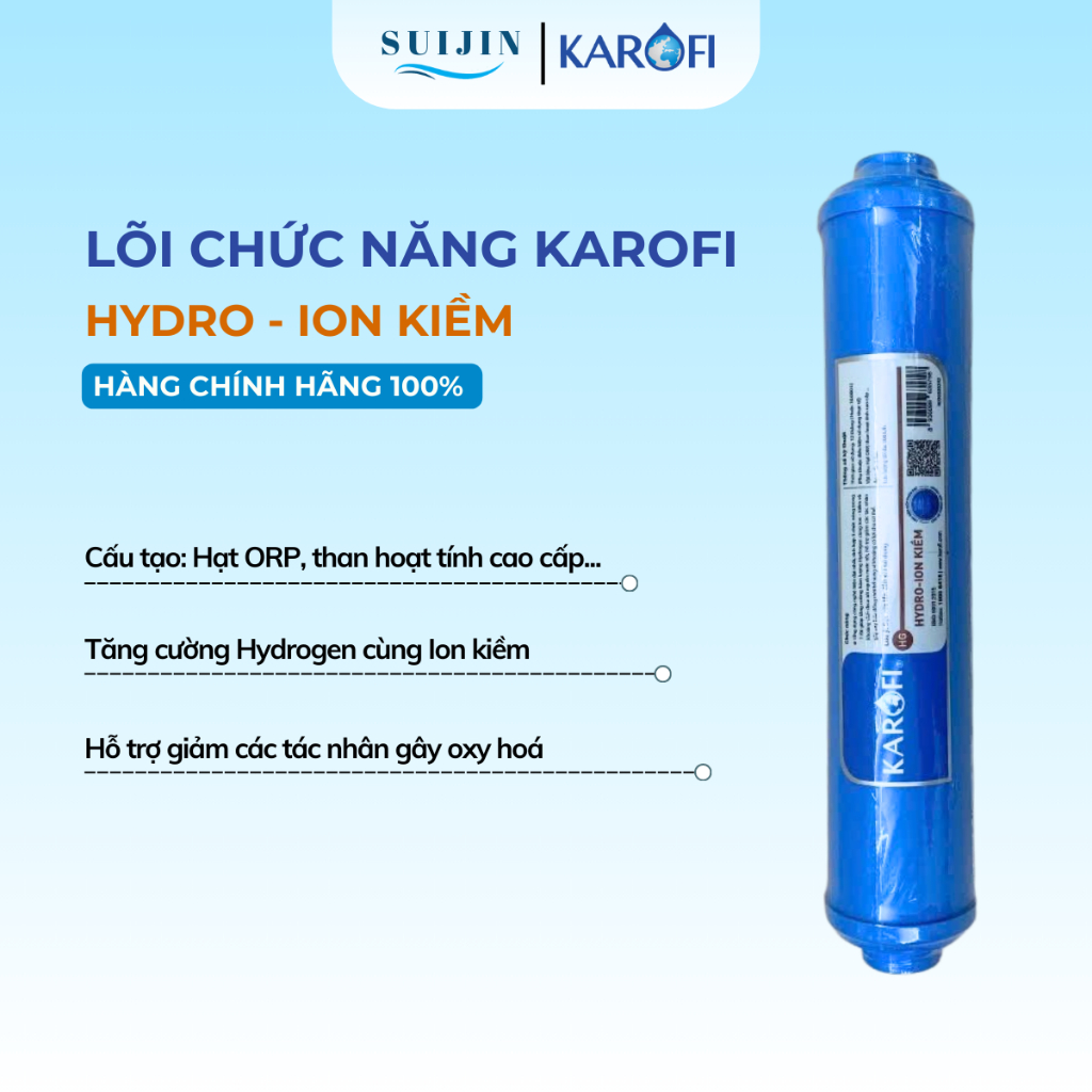 Lõi Chức Năng Hydro-Ion Kiềm Karofi Giúp Tăng Cường Hydrogen Cùng Ion ...