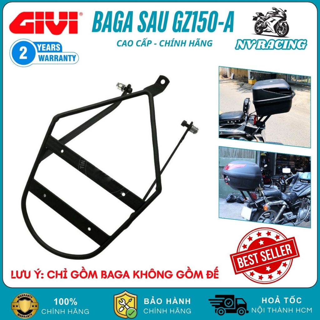 Baga Sau Givi GZ150-A Chính Hãng, Baga Xe Máy Chịu Lực Sơn Tĩnh Điện ...