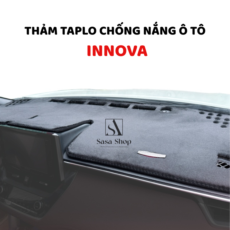 Thảm taplo INNOVA chính hãng bằng nhung lông Cừu và Da Cacbon Cừu 3 CAO ...