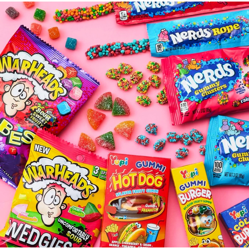 Kẹo Dẻo - Kẹo Nerds Gummy Clusters ,Sour Patch Kids,Skit,Sour Punch ...