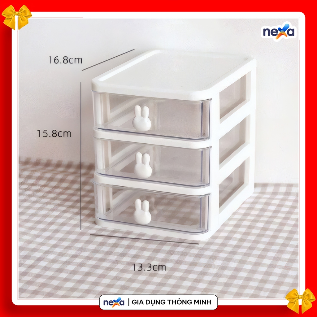 Kệ Nhựa Mini 2/3 Tầng Có Ngăn Kéo Đựng Mỹ Phẩm, Phụ Kiện Để Bàn Trang ...