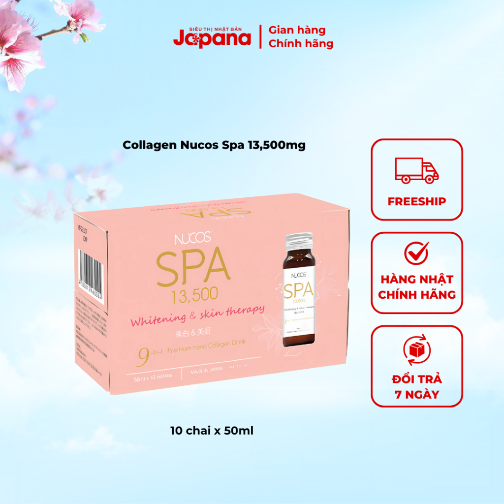 Collagen Nucos Spa 13,500mg – Trắng Da, Căng Mịn – Hộp 10 Chai x 50ml ...