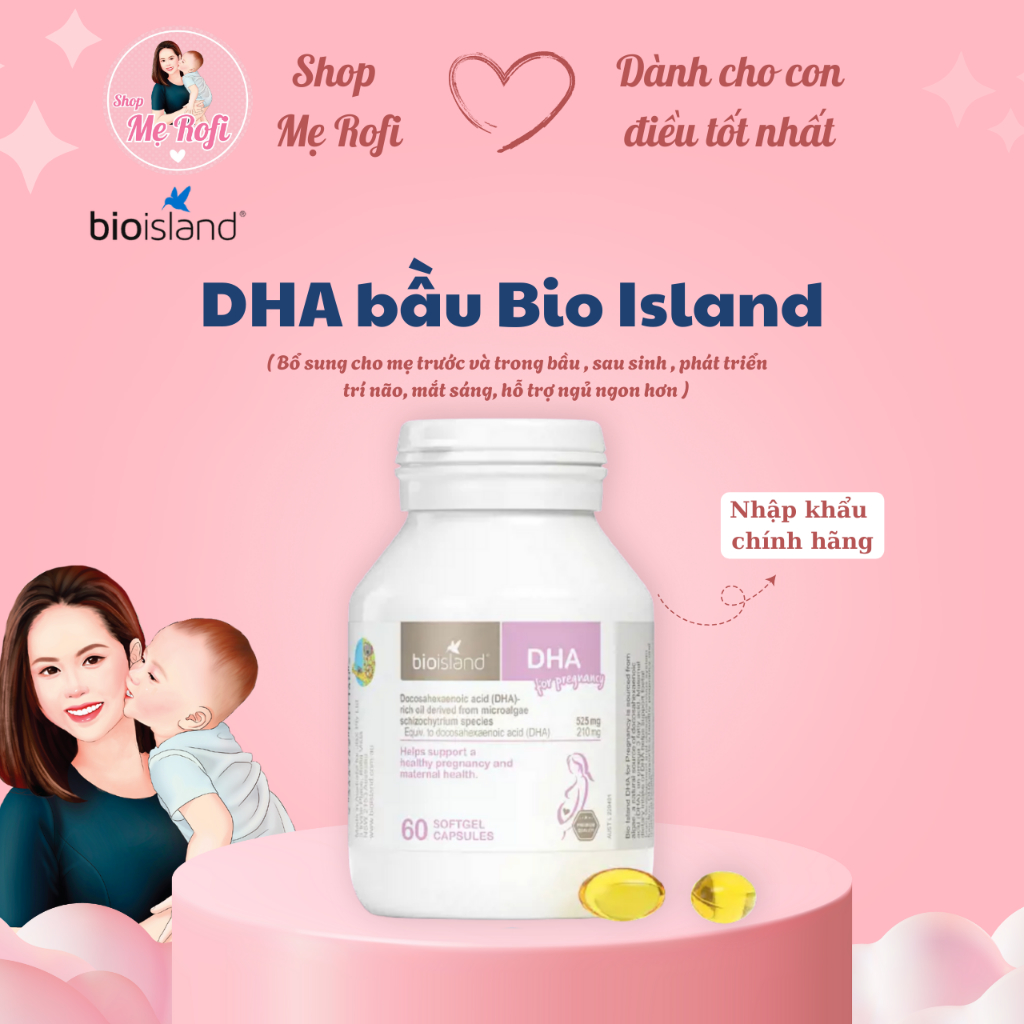 Viên uống bổ sung DHA cho mẹ bầu BioIsland Bio Island DHA 60 viên - Mẹ Rofi | Shopee Việt Nam