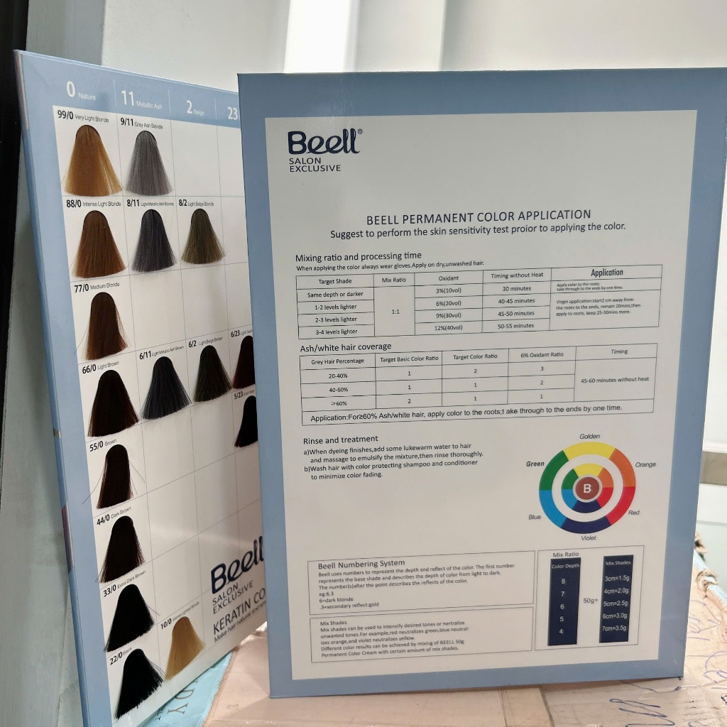 Bảng màu riêng Beell gồm 70 mã màu nhuộm tóc | Shopee Việt Nam