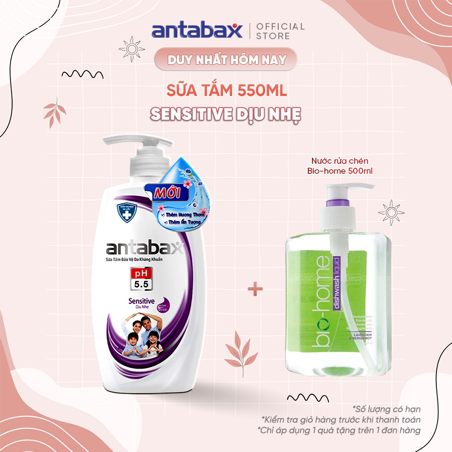 Sữa Tắm Bảo Vệ Da Kháng Khuẩn Antabax Sensitive Dịu Nhẹ 550ml | Shopee ...