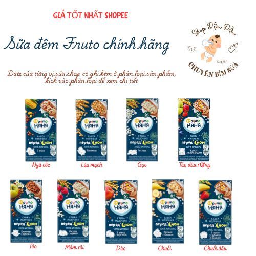 [GIÁ SỐC]SỮA ĐÊM- NGÀY FRUTO NGA 200ml | Shopee Việt Nam