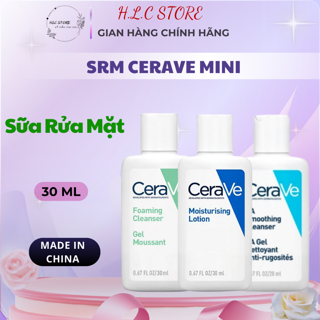 Sữa Rửa Mặt CERAVE Size Mini Tiện Lợi Phù Hợp Từ Da Dầu Đến Da Khô ...