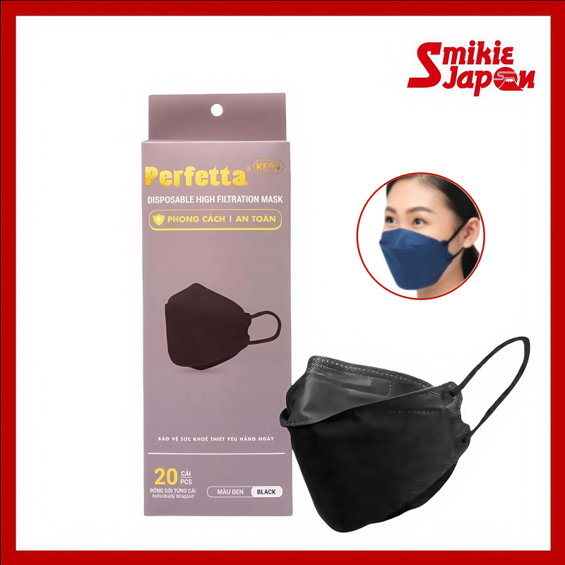 Khẩu trang PERFETTA KF94 Lọc 99% bụi mịn, Vi khuẩn, Chặn tia UV 3 lớp ...