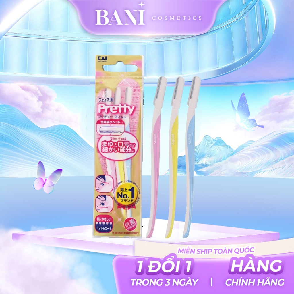 Dao Cạo Lông Mặt Và Lông Mày Thân Nhựa Kai Pretty (00188) PSL-3P (Set 3 ...