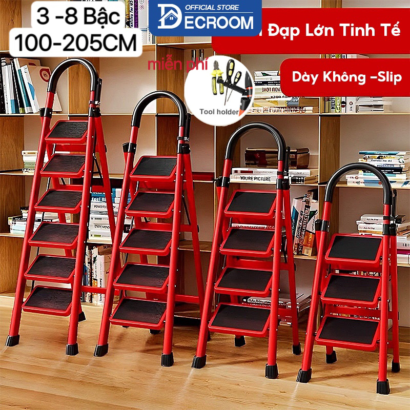 DECROOM Thang chữ a Thang Nhôm Gấp Gọn Thang Gấp 3-8 Bậc Gấp Gọn thang ...