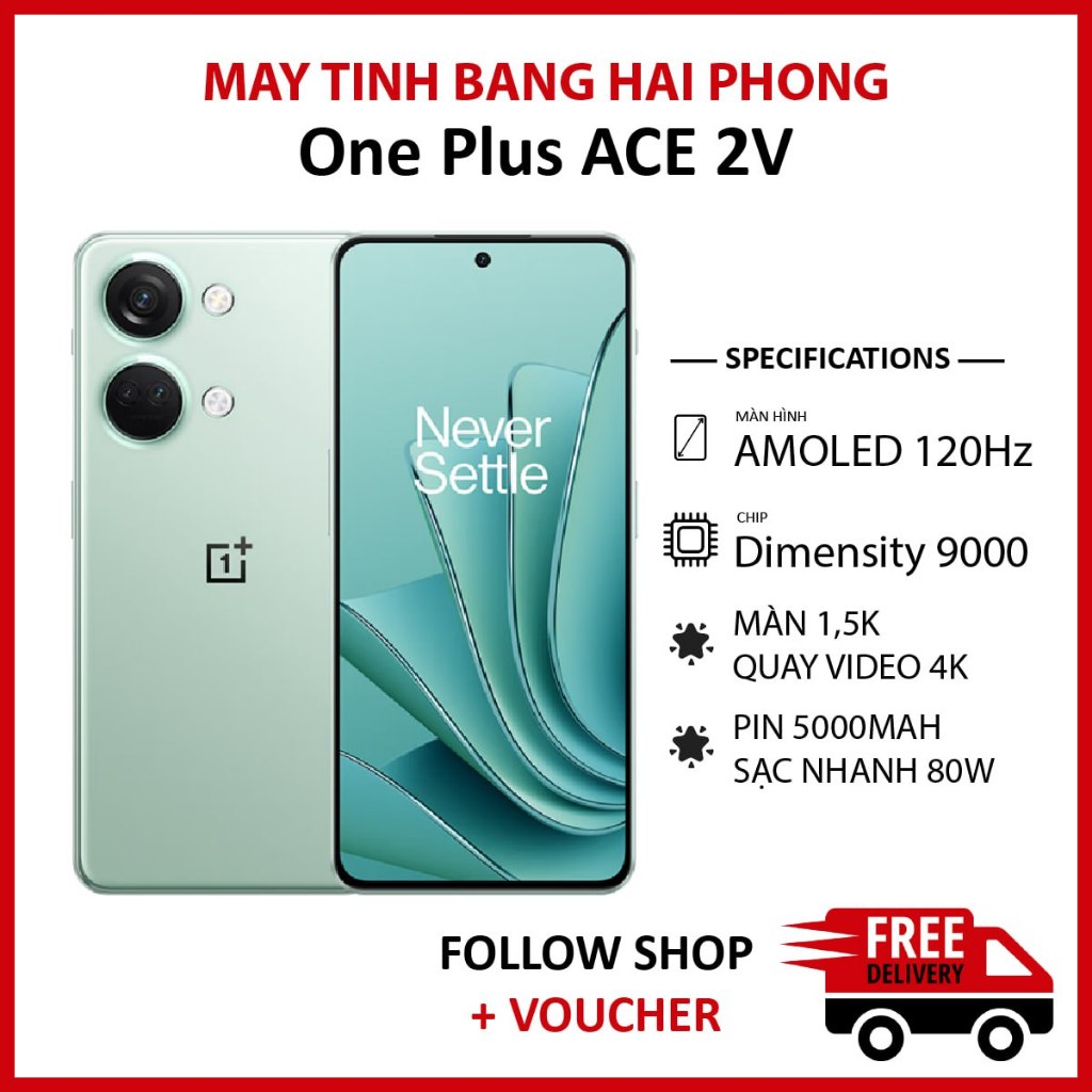 Điện thoại One Plus ACE 2V, RAM 12/256GB chip Dimensity 9000 màn 1.5K ...