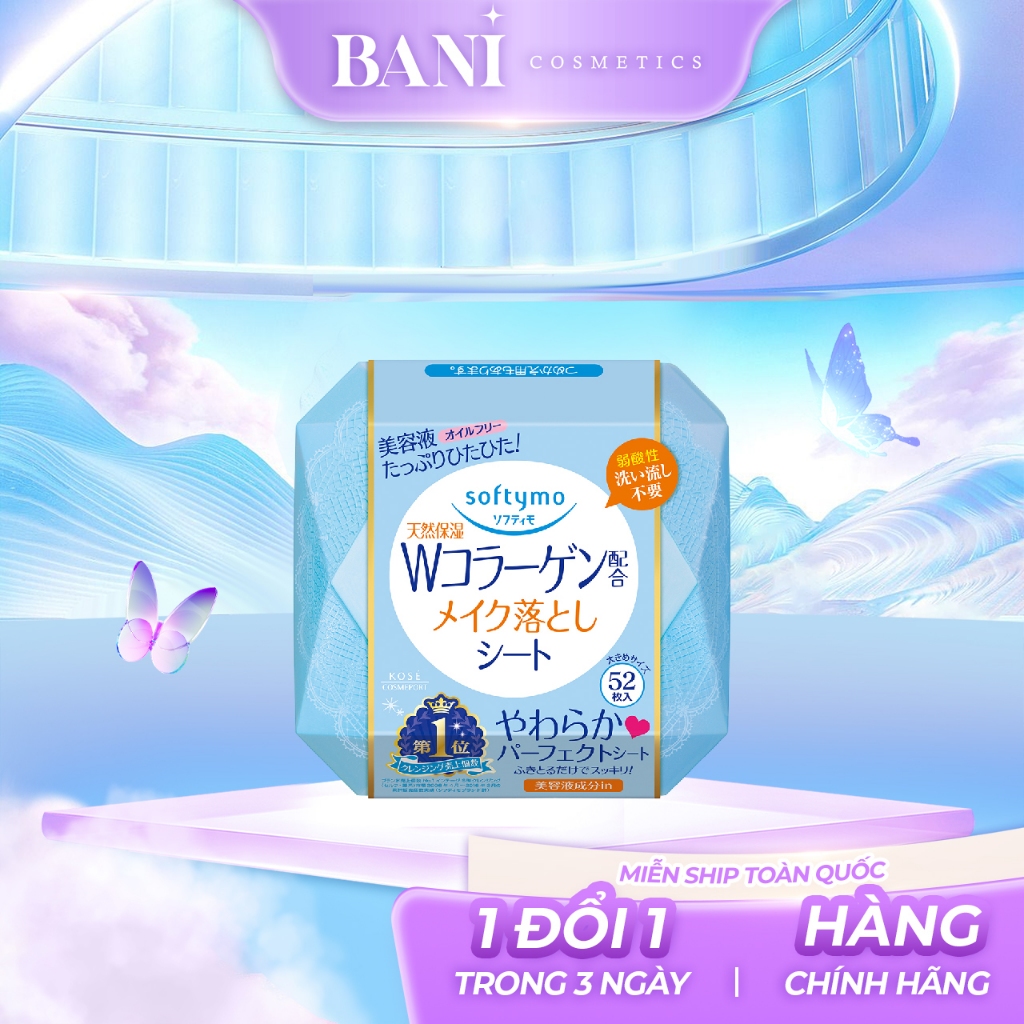 Khăn Giấy Tẩy Trang Collagen Softymo Makeup Remover Sheet (Collagen ...