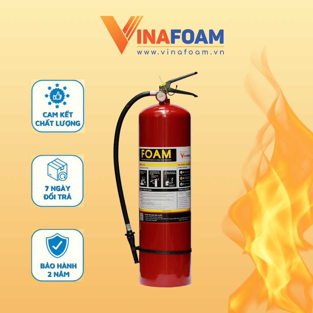 Bình chữa cháy FOAM gốc nước 6 lít Vinafoam thiết bị chữa cháy, bình ...