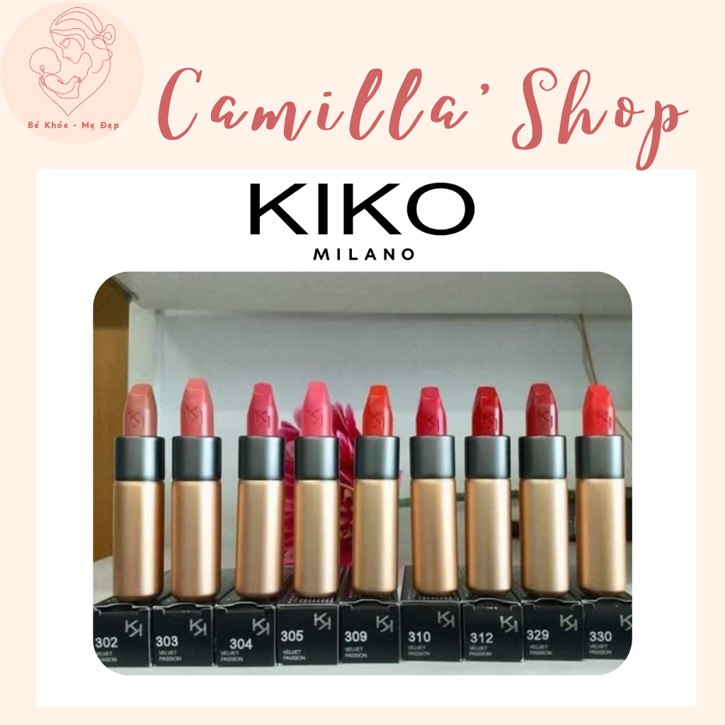 Son Kiko Milano Velvet Passion màu 303, 306, 309, 310, 311, 312, 315, 330, 345 | Shopee Việt Nam