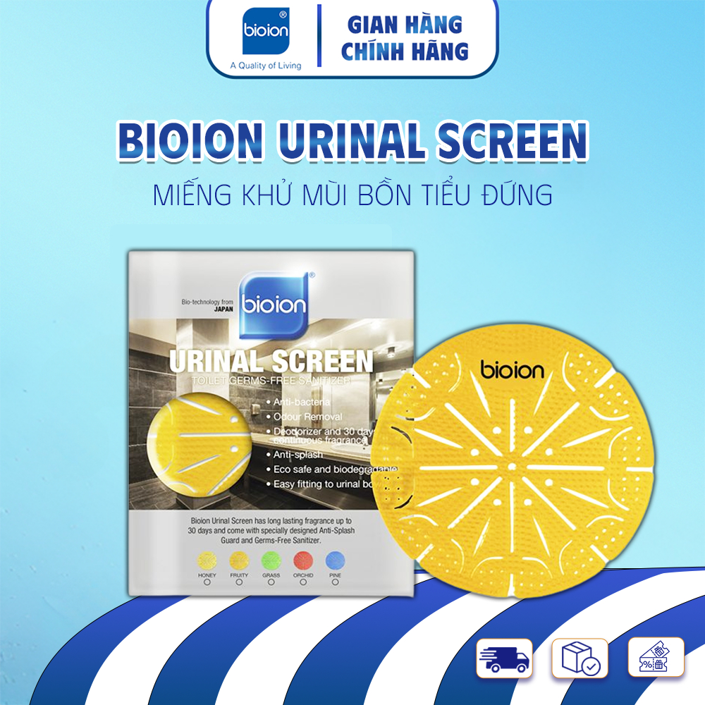 Miếng Khử Mùi Bồn Tiểu Đứng Bioion Urinal Screen | Shopee Việt Nam