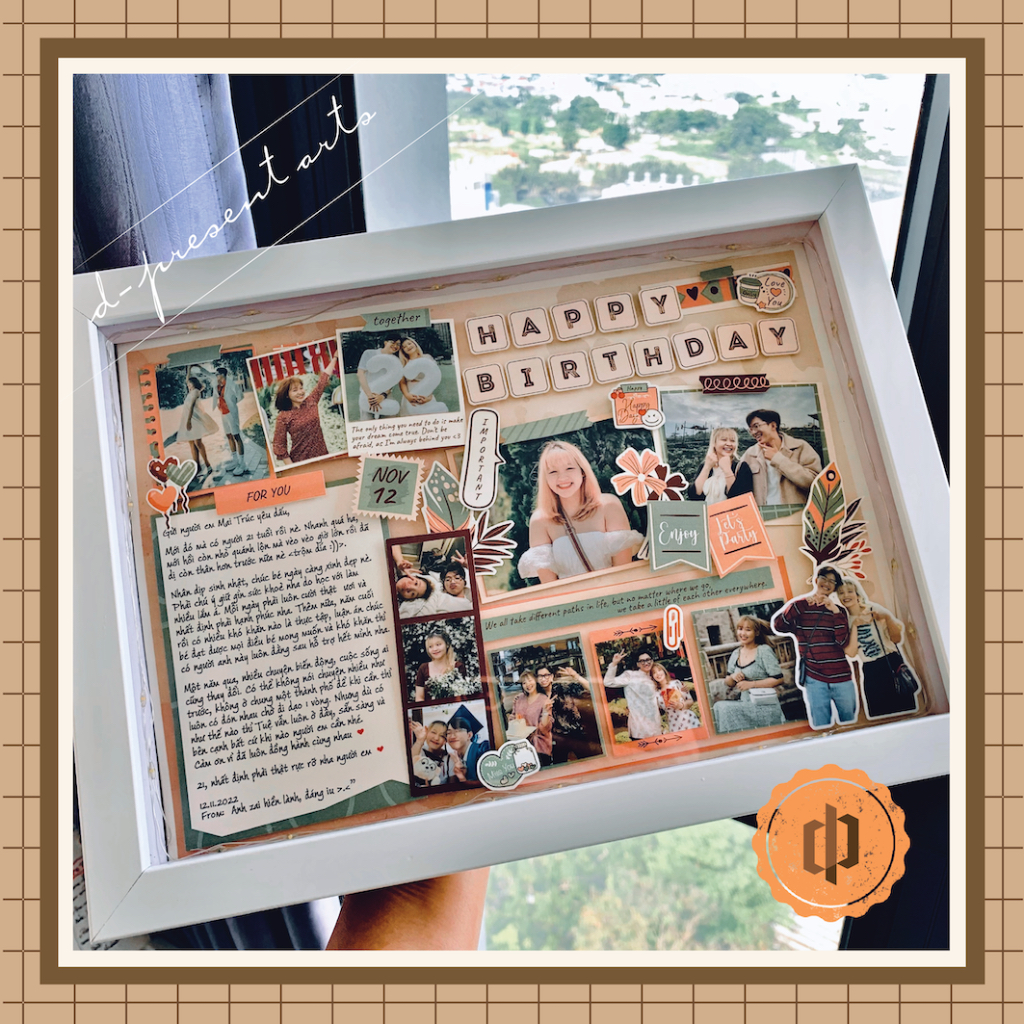(20x30cm / 30x40cm) Khung ảnh 3D Scrapframe lưu niệm Handmade Decor ...