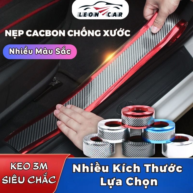 Nẹp Cacbon Dán Chống Trầy Xước Bậc Lên Xuống Ô Tô, Cốp Xe, Bảo Vệ Góc ...