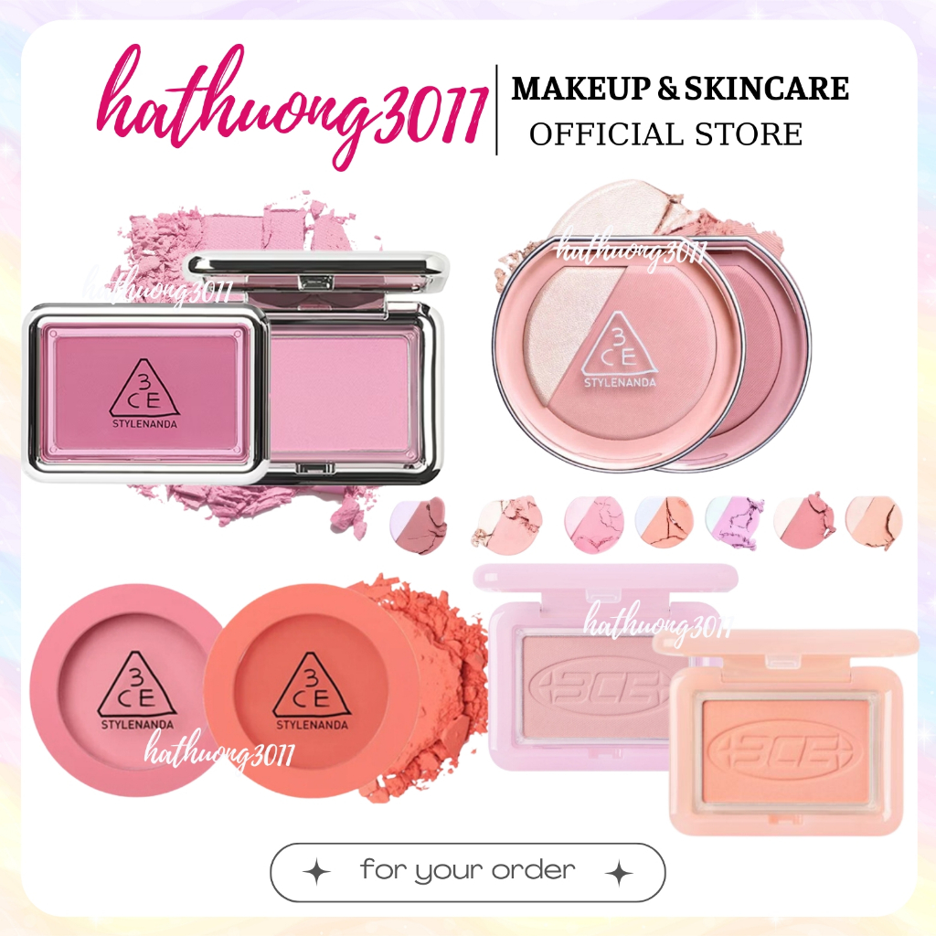 Má hồng 3CE Face Blush 3CE New Take Face Blusher | Shopee Việt Nam