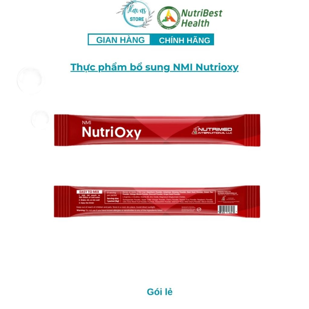 Nutrioxy Nmi Dinh Dưỡng Từ Thiên Nhiên, Tăng Khả Năng Hấp Thụ Oxy Cho ...
