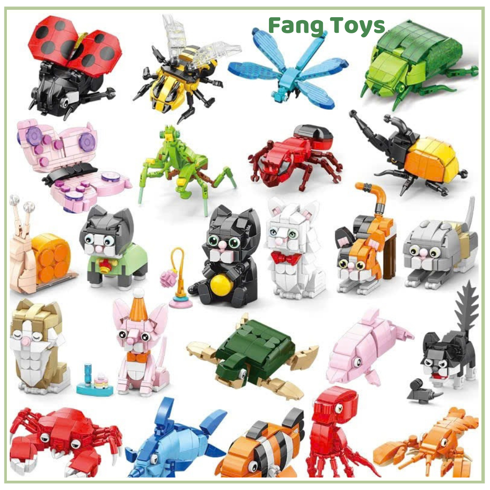 [FANG TOYS FULL BOX 9 MẪU] Bộ đồ chơi lắp ráp mảnh trơn mô hình 9 mẫu ...