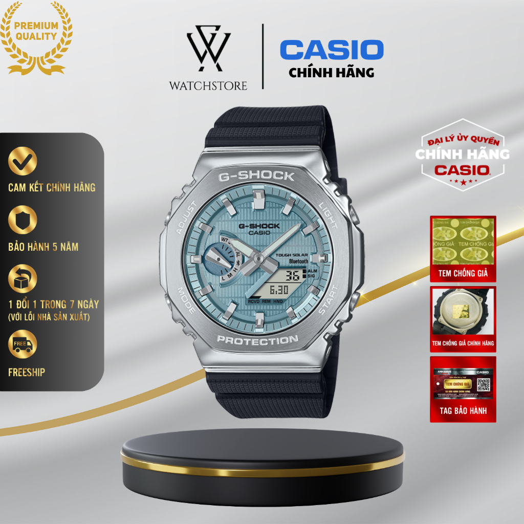 Đồng Hồ Nam Casio GBM-2100A-1A2DR Màu Đen Mặt Kính Khoáng 44.4mm Chống Nước Dây Nhựa Chính Hãng ...