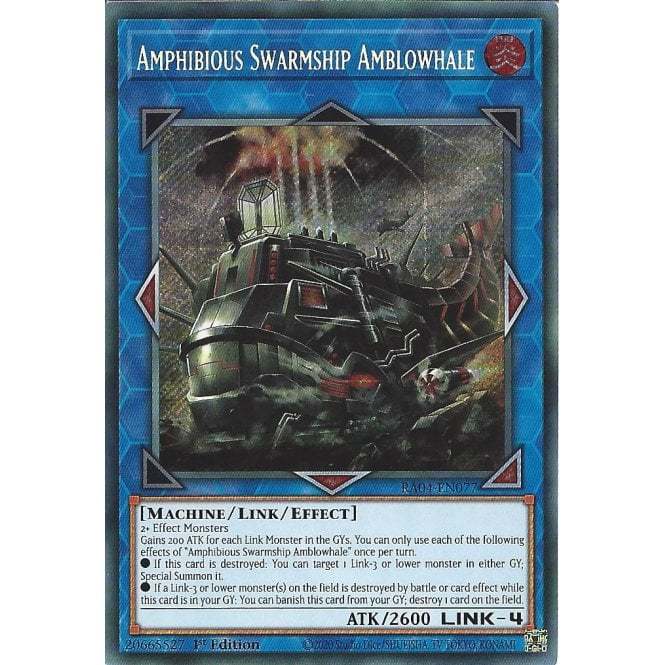 [KW2 Yugioh] [EN-UK] [Nice Art] Thẻ bài RA04-EN077 Amphibious Swarmship Amblowhale | Shopee Việt Nam