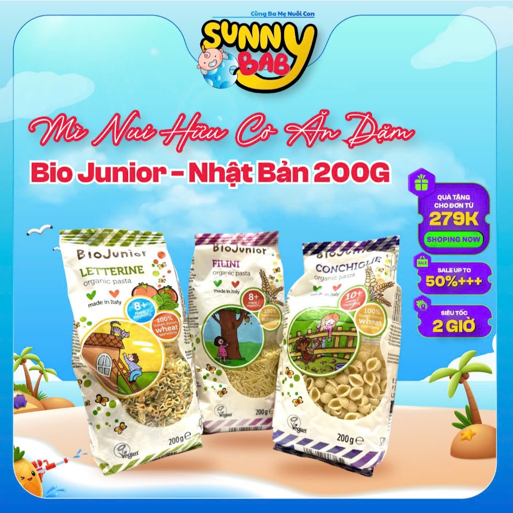 [Ý] Mì Nui Bio Junior 200g Hữu Cơ Cho Bé Ăn Dặm | Shopee Việt Nam