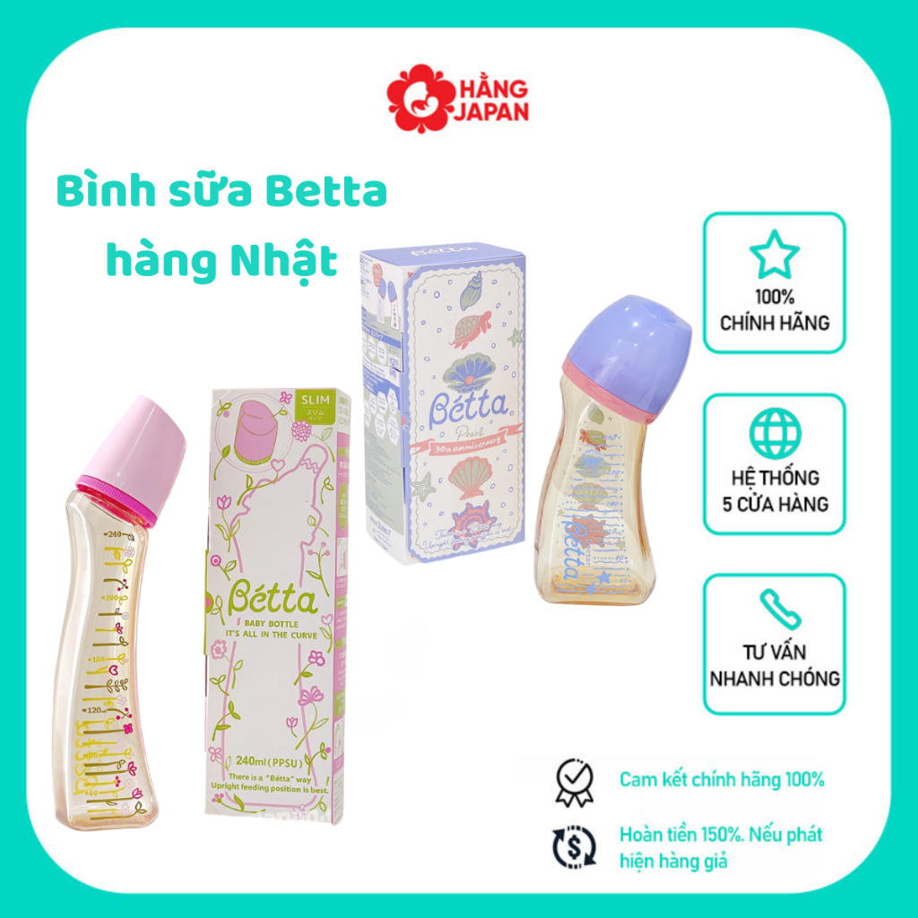 Bình sữa cổ rộng Betta nhựa cho bé từ sơ sinh size 160ml, 240ml - Hàng Nhật | Shopee Việt Nam