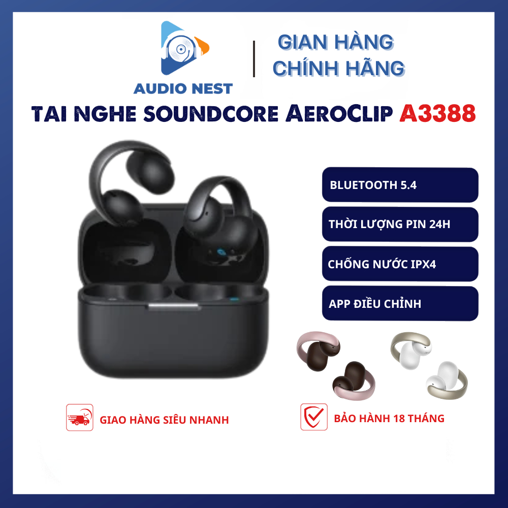 Tai Nghe Bluetooth Soundcore AeroClip A3388 - Bảo Hành 18 Tháng | Shopee Việt Nam