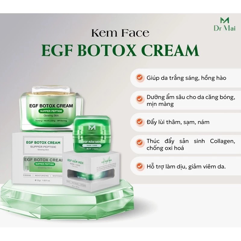 Dr Mai, kem dưỡng trắng da ban đêm EGF Nấm men NMN 1000, ngăn ngừa lão ...