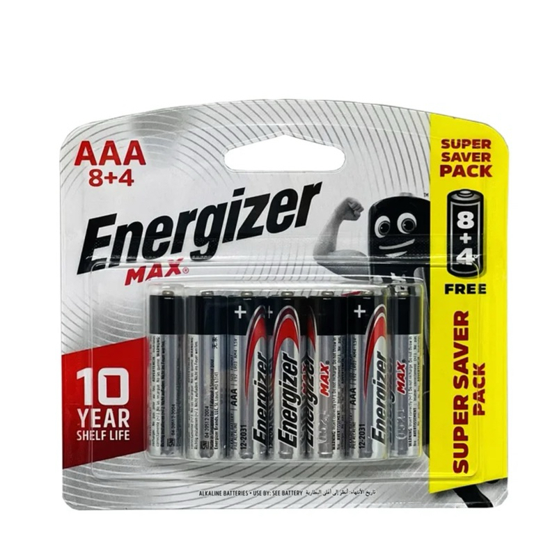 Pin aaa energizer vỉ 12 viên e92 bp8+4 | Shopee Việt Nam