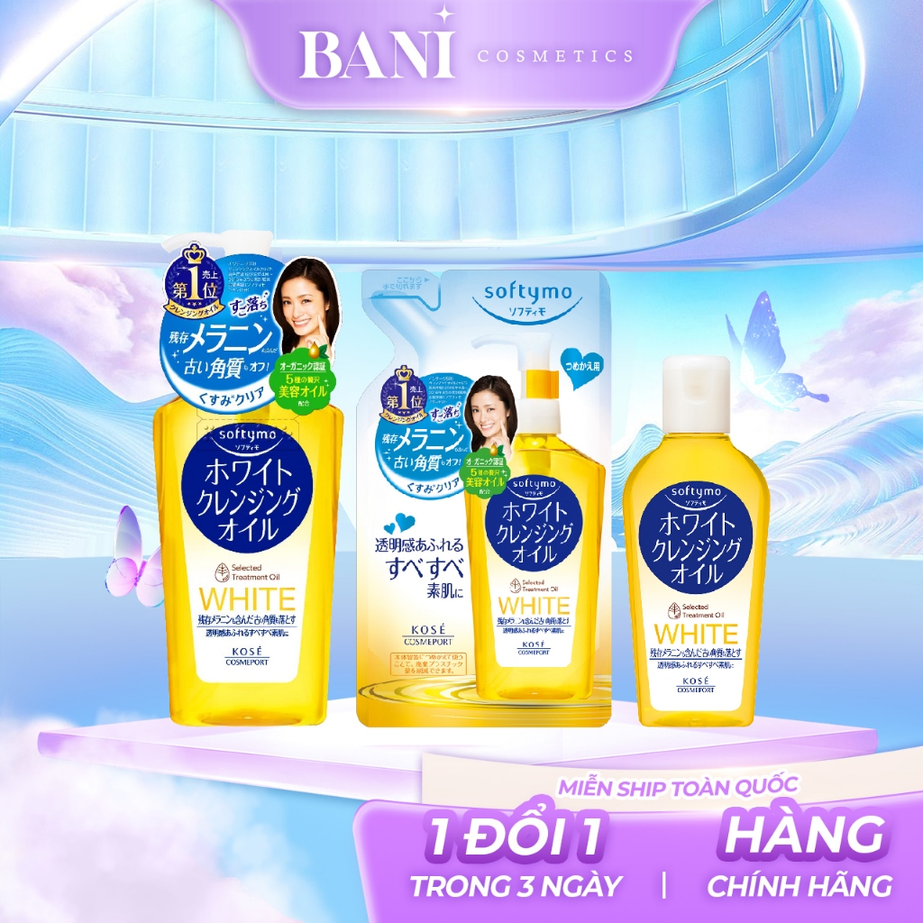 Dầu Tẩy Trang Làm Sáng Da Kose Softymo White Cleansing Oil NC | Shopee Việt Nam