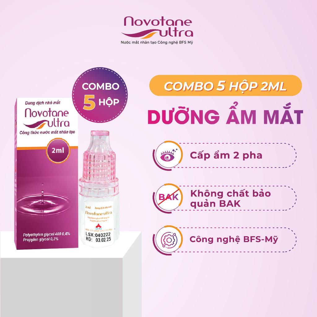 Nước mắt nhân tạo mini Novotane Ultra 2ml, nước nhỏ mắt cấp ẩm cho mắt ...