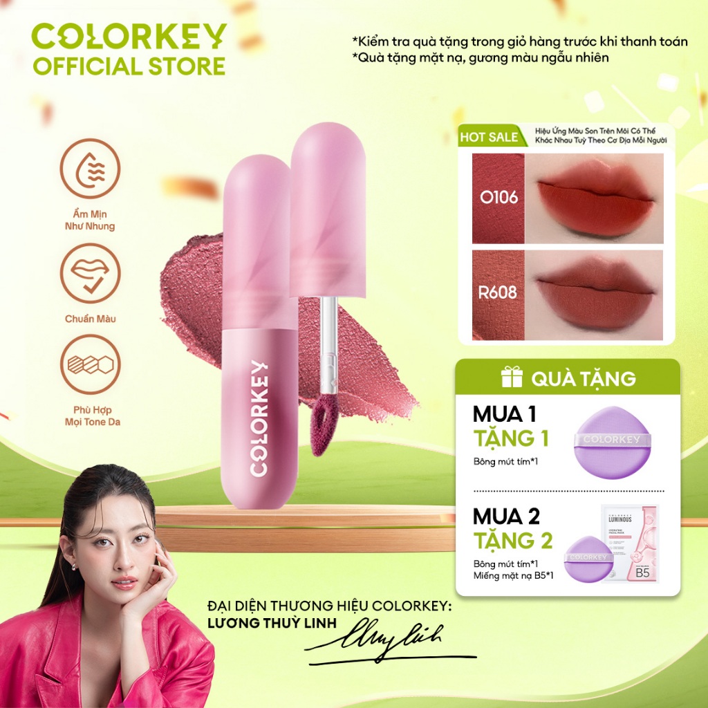 [LIVE DAILY] Son Kem Bùn COLORKEY Với Lớp Nhung Finish Trendy Tạo Cảm ...
